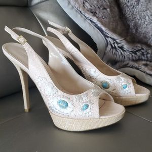 Bakers | Shoes | Bakers Amelia Natural Snakeskin Platform Sandals ...